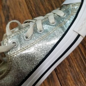 Converse | Shoes | Silver Glitter Converse | Poshmark